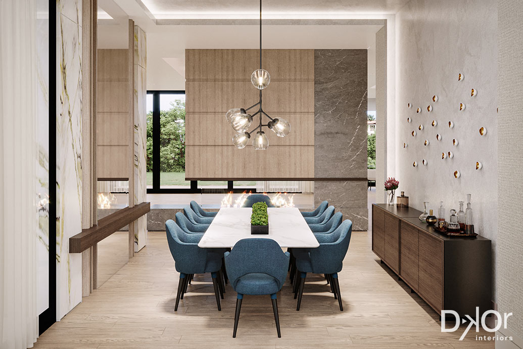 Oceanfront Interior Design In Palm Beach Dining Room