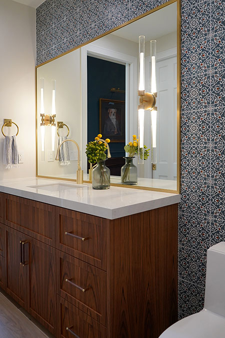 Our Favorite Season Inspires a Cabana Bathroom Design